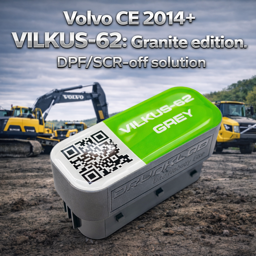 Volvo CE 2014+ VILKUS-62: Granite edition. DPF/SCR-off solution